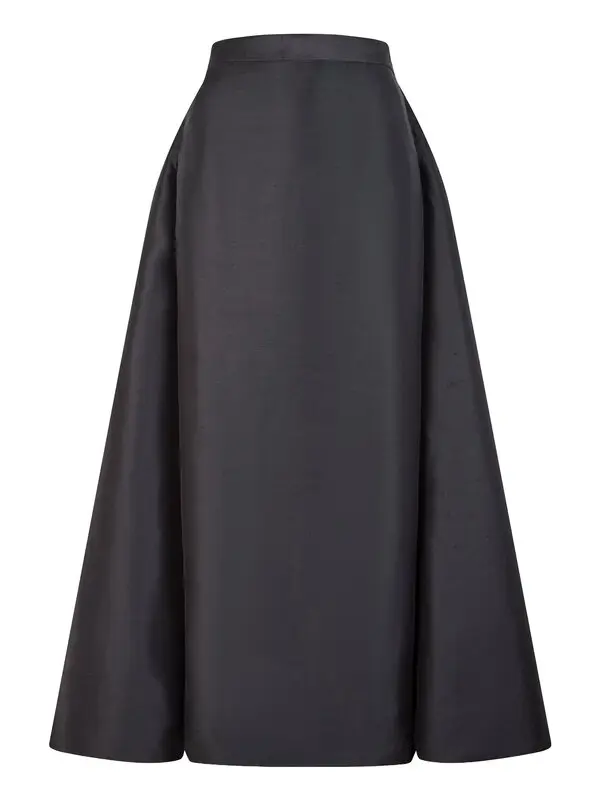 HEIRLOME Silk Maxi Skirt - Black