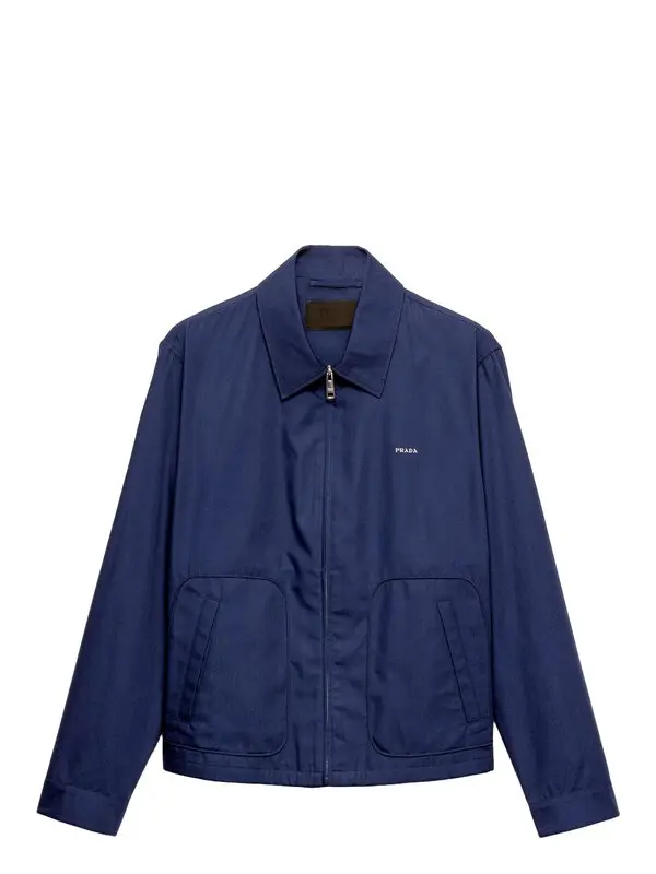 Prada Technical Cotton Zipper Blouson - Bluette