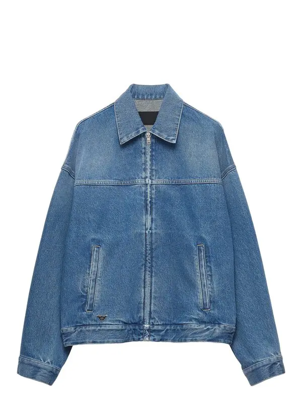 Prada Denim Blouson Jacket - Navy