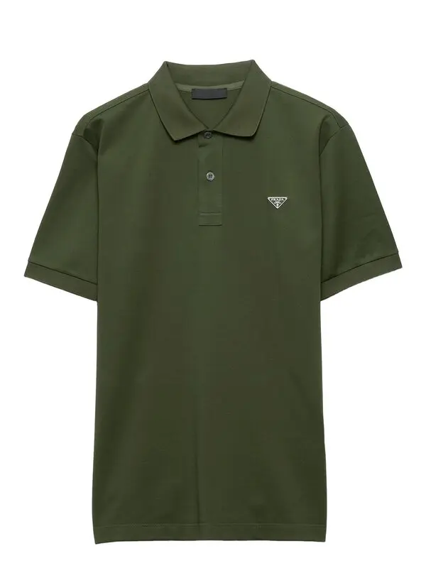 Prada Piqué Polo Hirt - Green