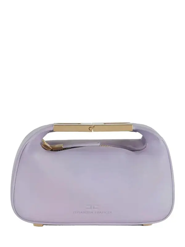Elisabetta Franchi Mini Bag With Logo Hardware - Purple
