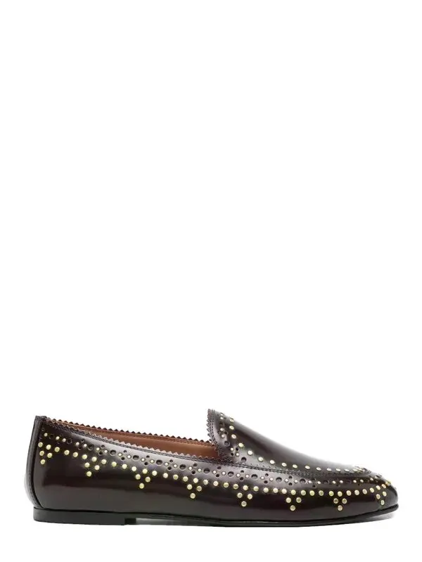 AQUAZZURA Studded Loafers - Brown