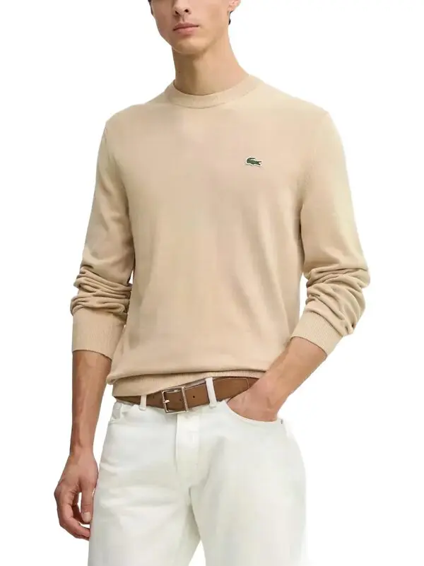 Lacoste Long-sleeve Crew-neck Sweater - Neutrals