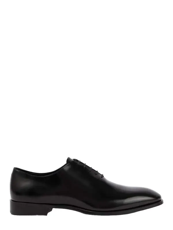 Canali Leather Oxford Shoes - Black