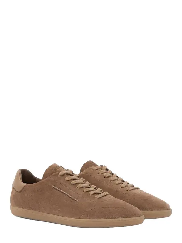 Zegna Suede Lace-up Sneakers - Beige