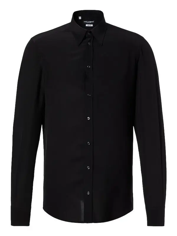 Dolce & Gabbana Silk Crêpe De Chine Shirt - Black