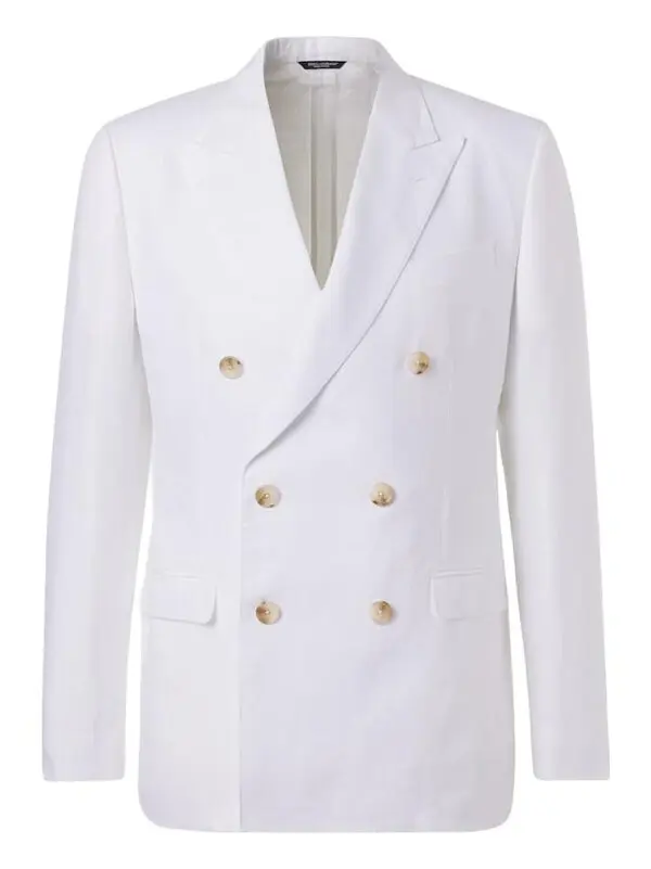Dolce & Gabbana Linen Blazer - White