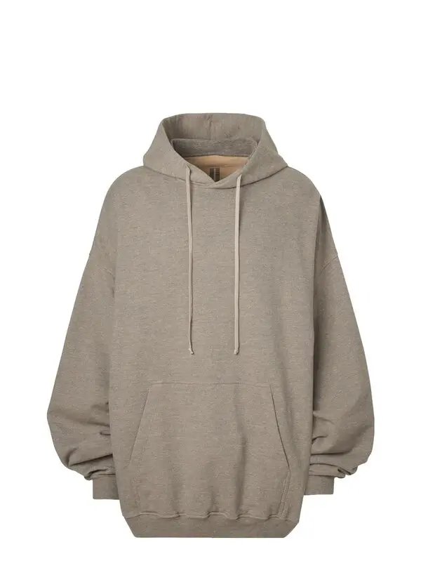 Rick Owens Hun Cotton-blend Jersey Hoodie - Grey