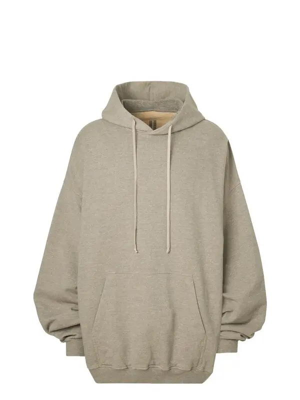 Rick Owens Hun Cotton-blend Jersey Hoodie - Grey