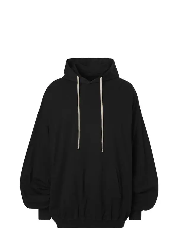 Rick Owens Cotton Jersey Hoodie - Black
