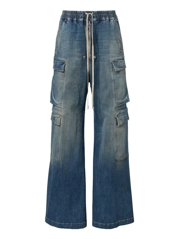 Rick Owens Jumbo Belas Cargo Jeans - Blue