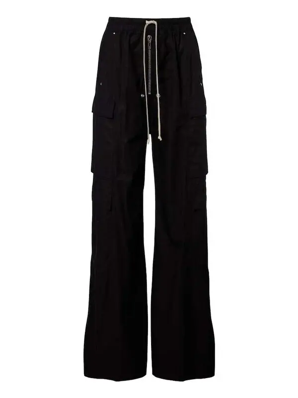 Rick Owens Jumbo Belas Cotton Cargo Pants - Black