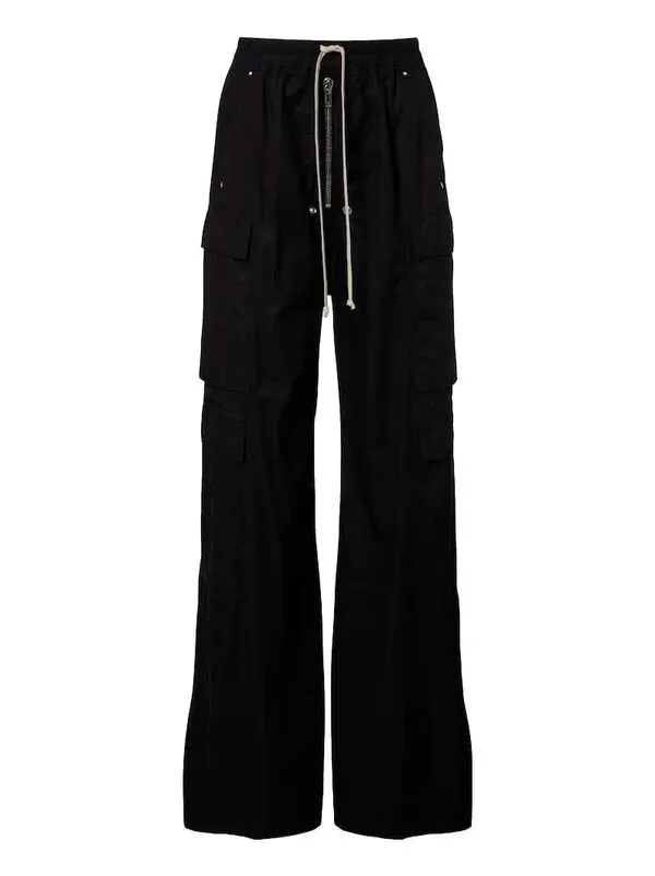 Rick Owens Jumbo Belas Cotton Cargo Pants - Black