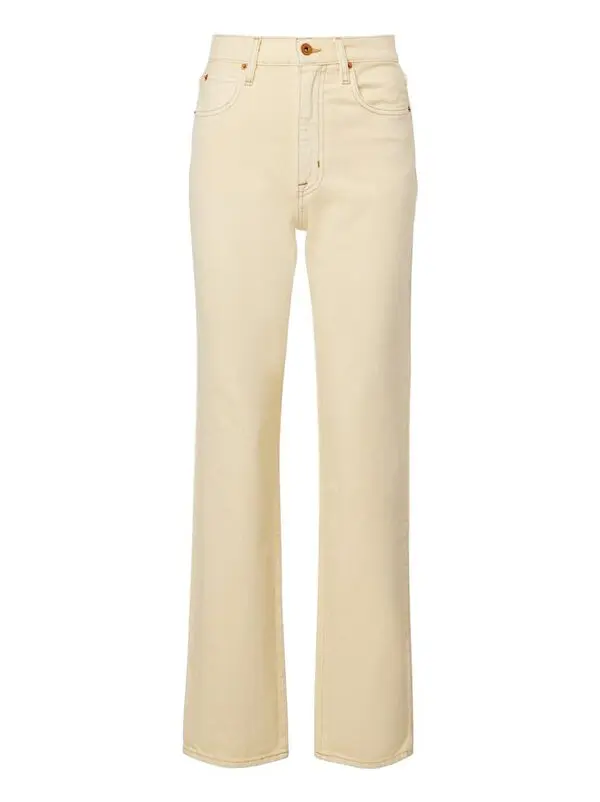 SLVRLAKE London Straight Jeans In Sign Of The Times - Yellow