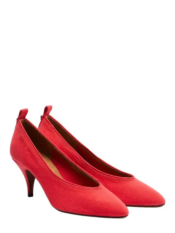 Versace Tina Denim Pumps - Red