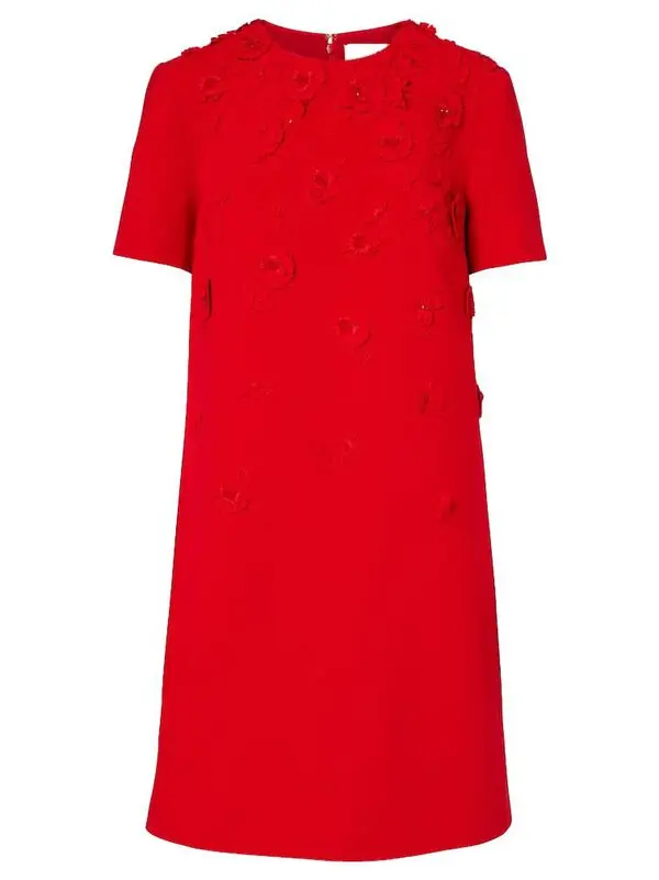 Carolina Herrera Embellished Minidress - Red