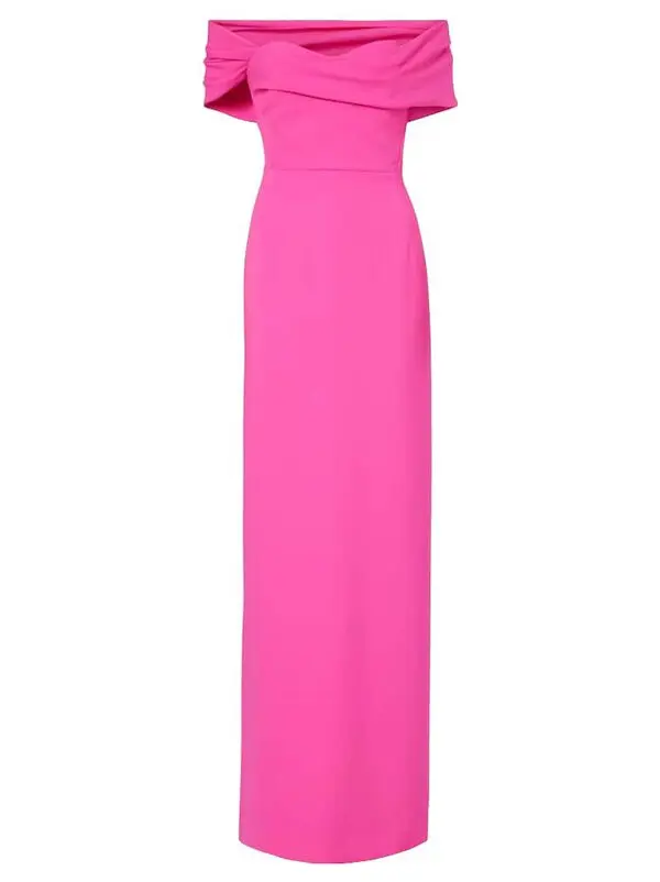 Carolina Herrera Sofia Crêpe Bustier Gown - Pink