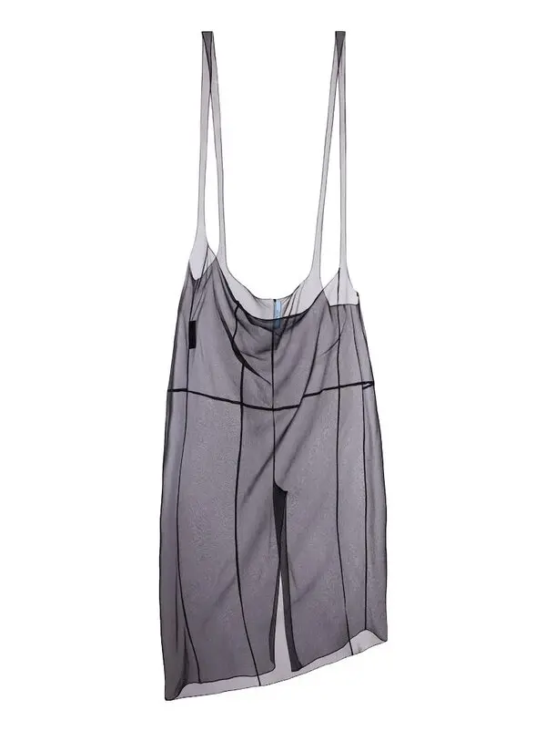 Prada Sheer Midi Skirt - Black