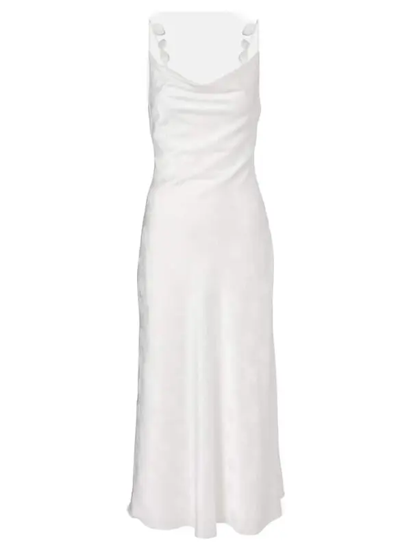 ROTATE BY BIRGER CHRISTENSEN Satin Midi Dress - White