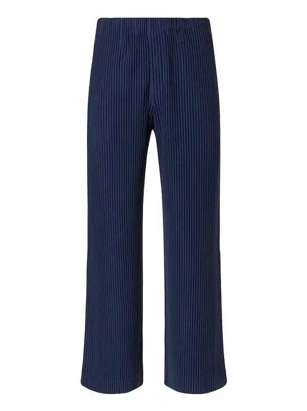Issey Miyake Tailored Pleated Straight Pants - Blue