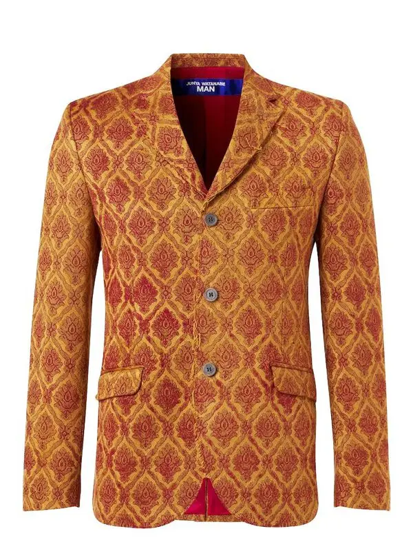 Junya Watanabe Floral Single-breasted Jacquard Blazer - Yellow