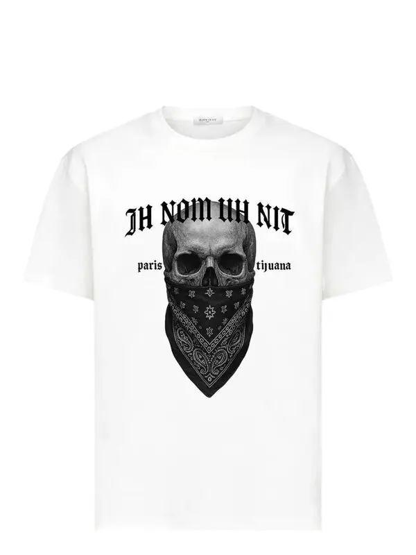 IH NOM UH NIT Skull 20 Print Cotton T-shirt - White