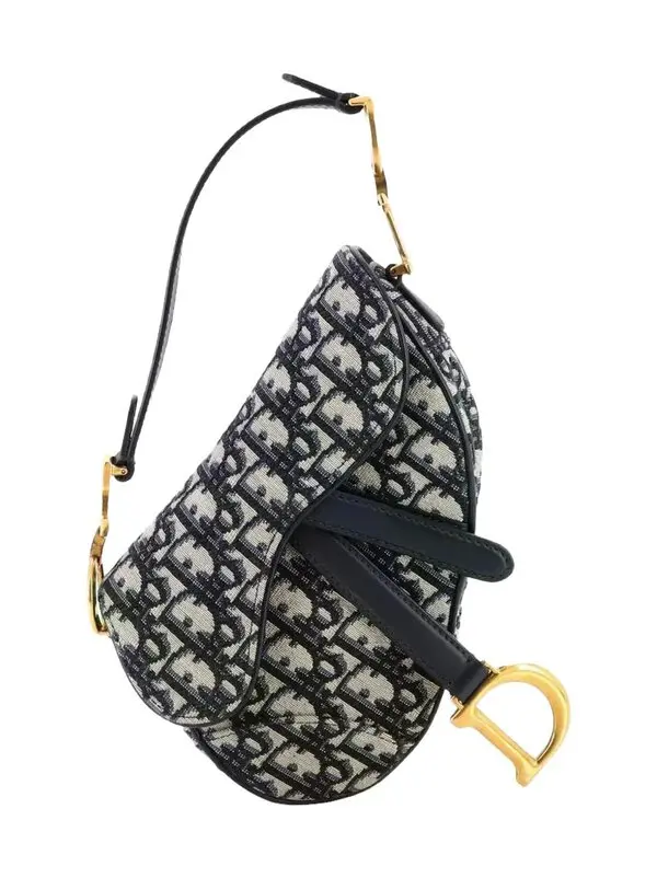 Dior Saddle Handbag Oblique Canvas Mini Shoulder Bag - Blue