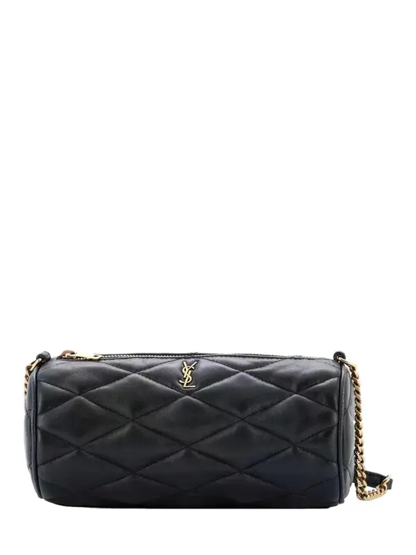 Saint Laurent Sade Tube Bag Quilted Leather Shoulder Bag - Black