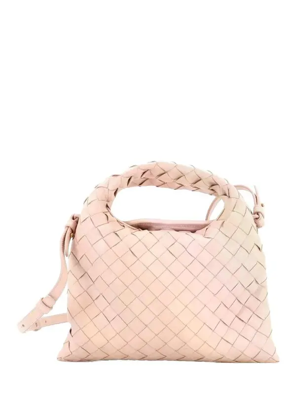 Bottega Veneta Hop Top Handle Bag Intrecciato Nappa Mini Satchel - Neutrals