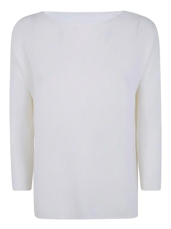 BASE Round Neck Sweater - White