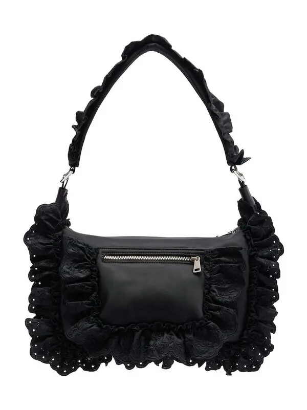Simone Rocha Pillowcase Shoulder Bag With Ruffled Detail - Black