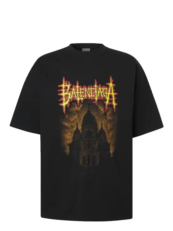 Balenciaga Printed Cotton Jersey T-shirt - Multicoloured