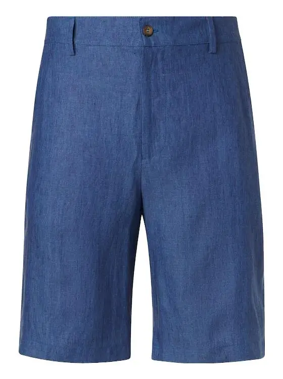Canali Linen Bermuda Shorts - Blue