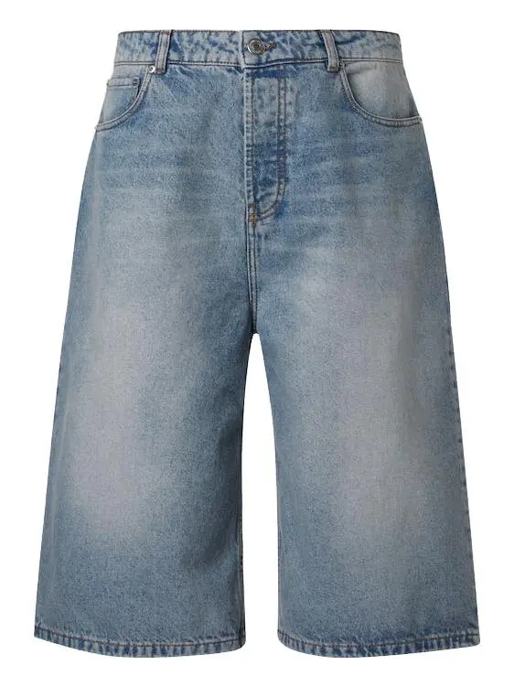 AMI Paris Denim Bermuda Shorts - Blue