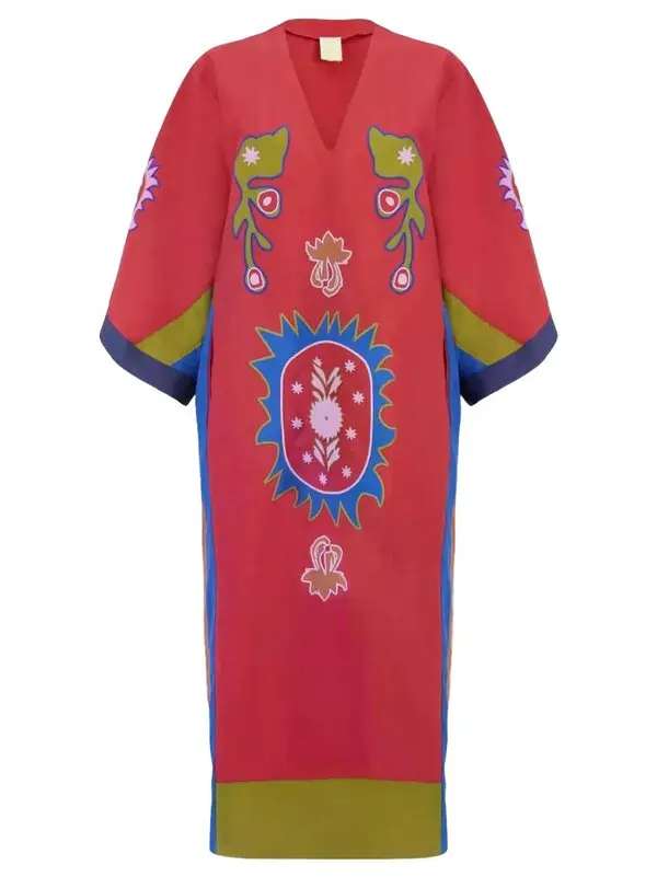 PAULA Floral Print Dress - Red