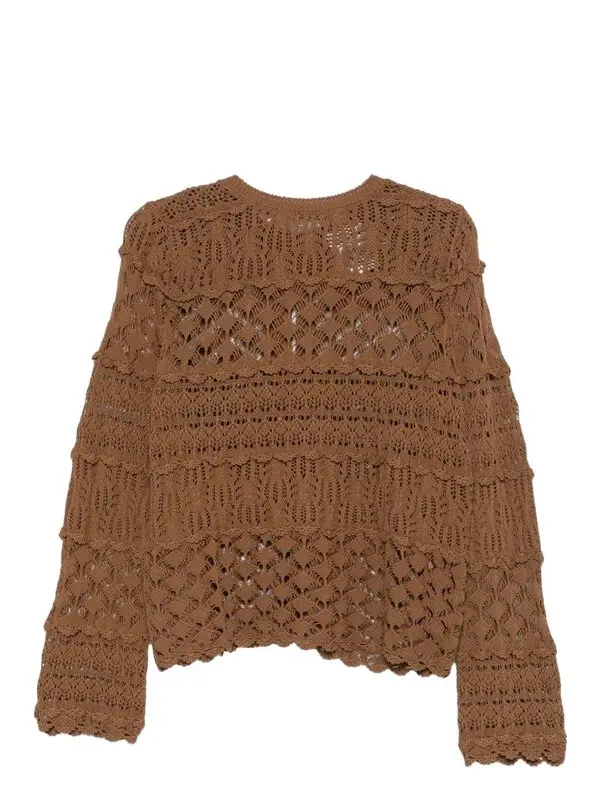 SEMICOUTURE Zilla Cotton Cardigan - Beige