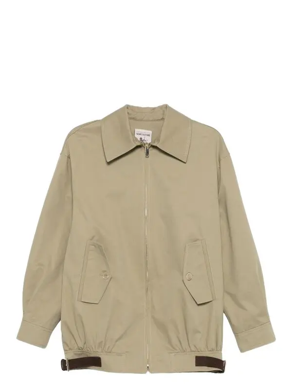 SEMICOUTURE Nives Cotton Bomber Jacket - Green