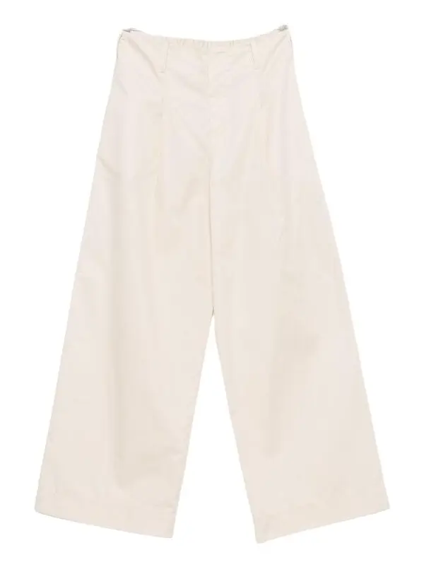 SUSANNE BOMMER Cotton Wide-leg Trousers - White
