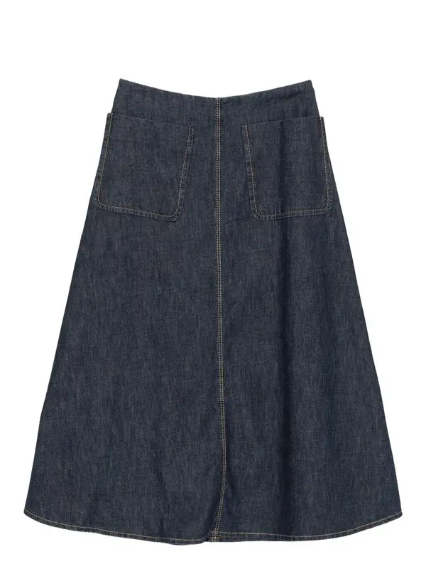 SUSANNE BOMMER Cotton Long Skirt - Blue