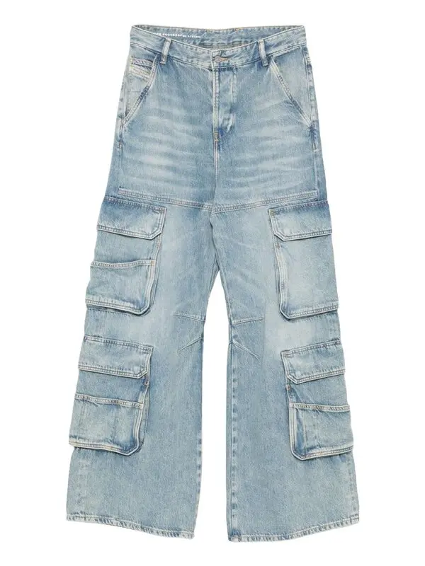 DIESEL® Cargo Denim Jeans - Sky Blue
