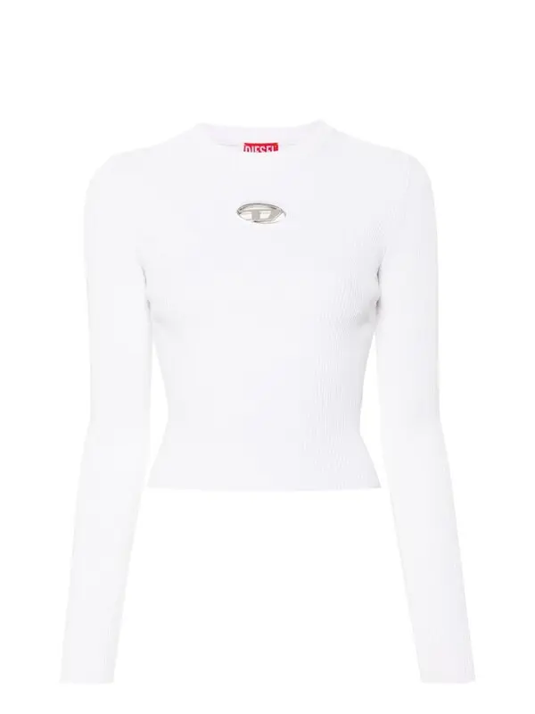 DIESEL® Logo Cropped Top - White