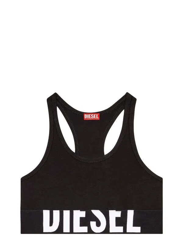 DIESEL Logo Gym Bra - Black