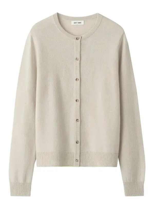 Soft Goat Cashmere Cardigan - Beige