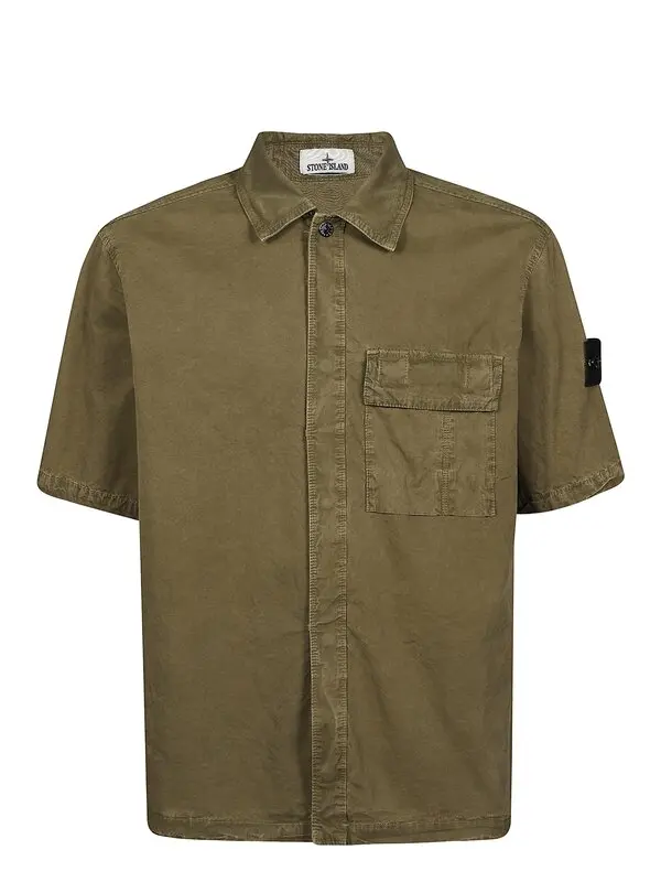 Stone Island Logo Shirt - Green