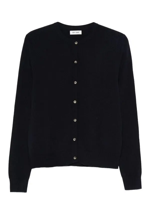 Soft Goat Cashmere Cardigan - Blue