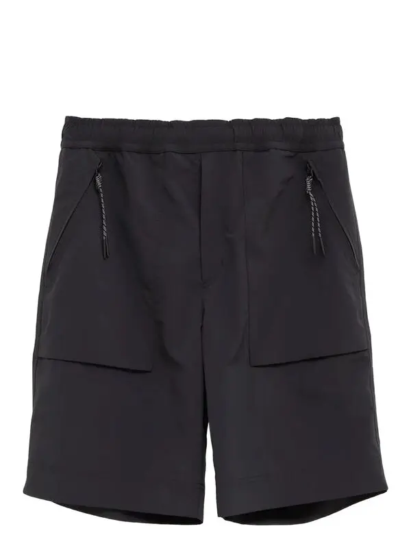 Moncler Technical Froissé Bermuda Shorts - Black