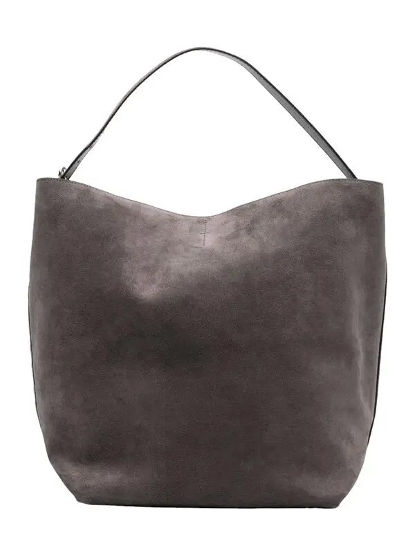 TOTEME Leather Belted Tote - Grey