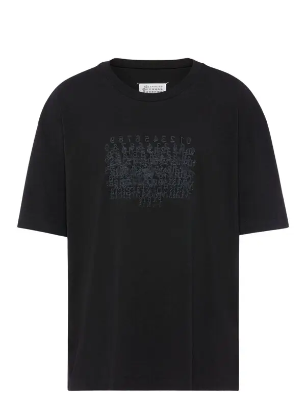MAISON MARGIELA Logo Cotton T-shirt - Black