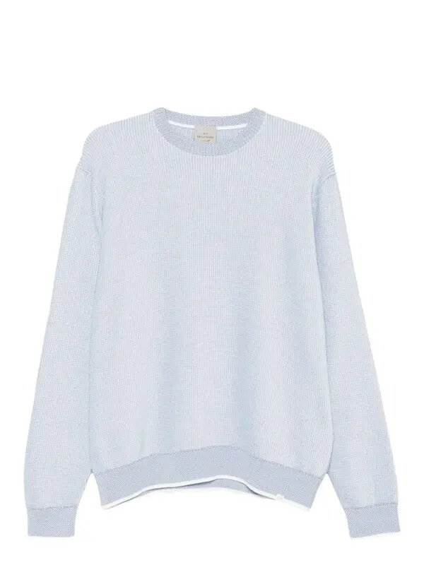 Paul & Shark Cotton Crew Neck Sweater - Sky Blue
