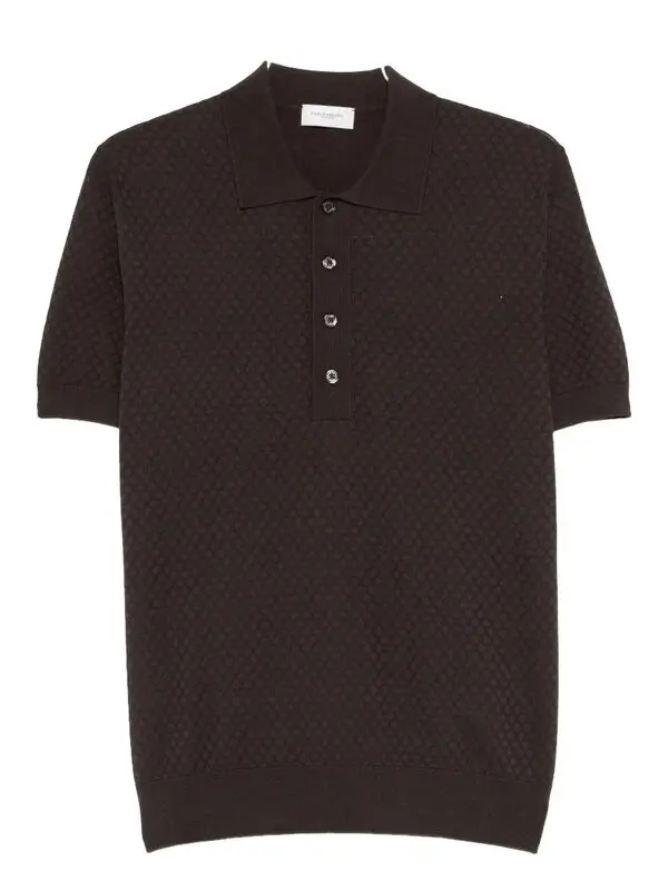 PAOLO PECORA Cotton Polo Shirt - Brown
